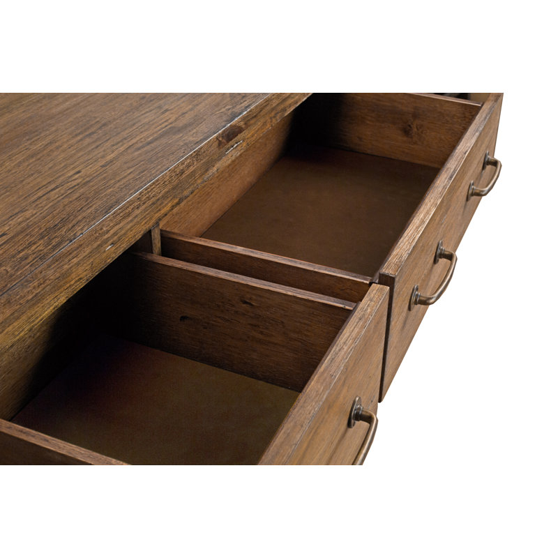 Trevion 3 drawer 60 inch Solid Wood Sideboard Dark Brown